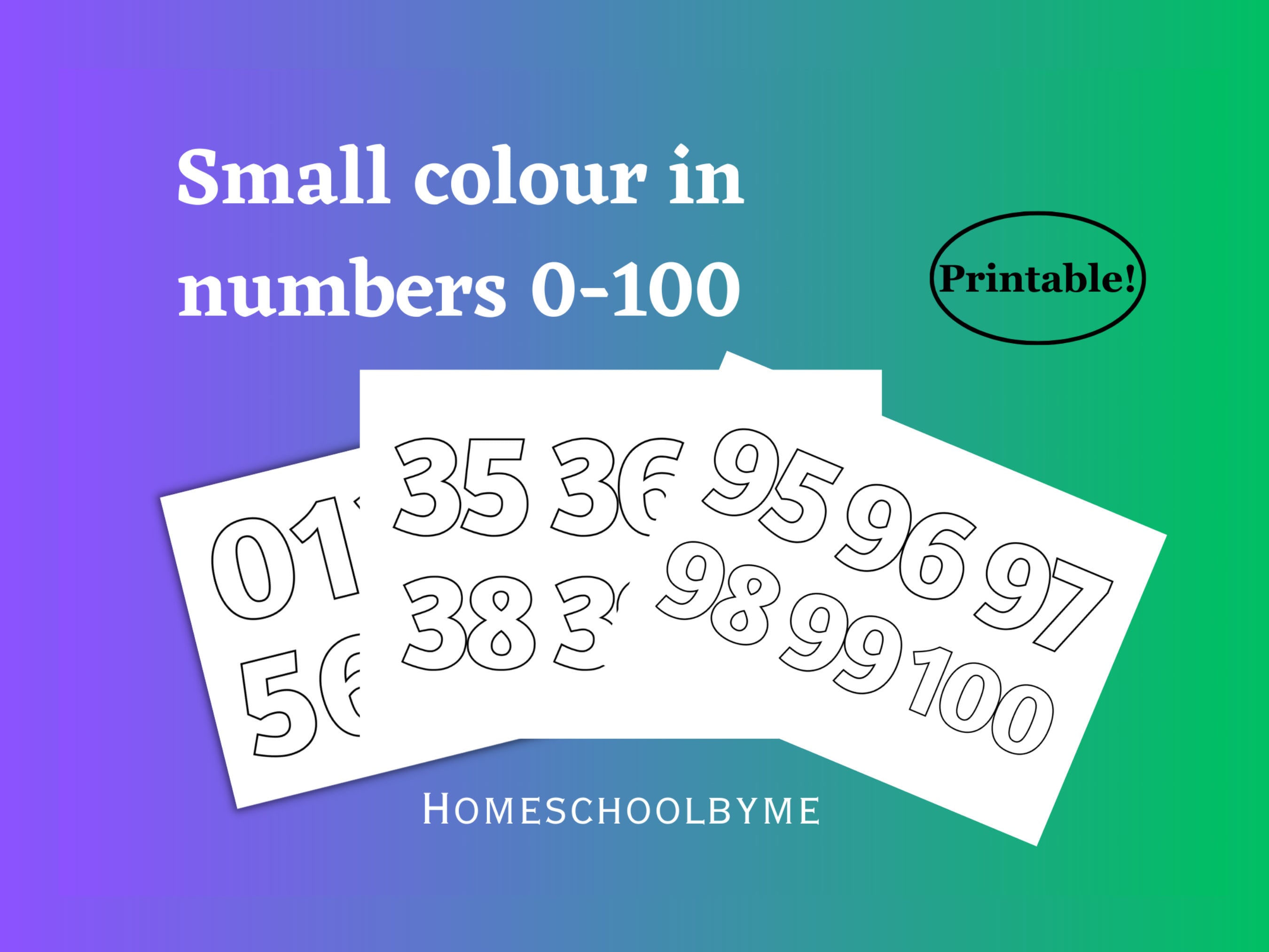 Pequeños dibujos para colorear con números del 0 al 100 / Matemáticas ...