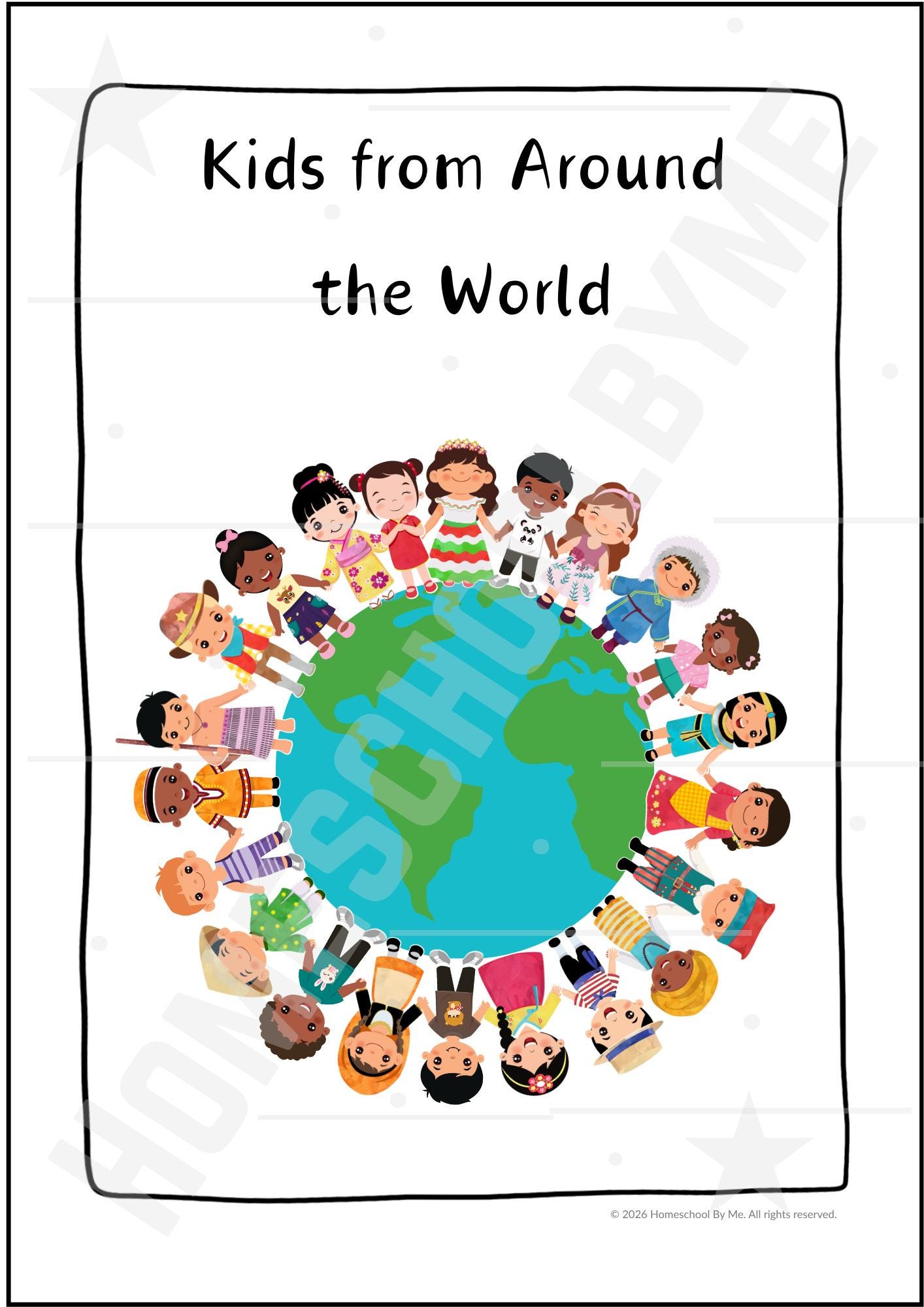 Kids From Around the World Printable | Cultural Dress | Multicultural ...