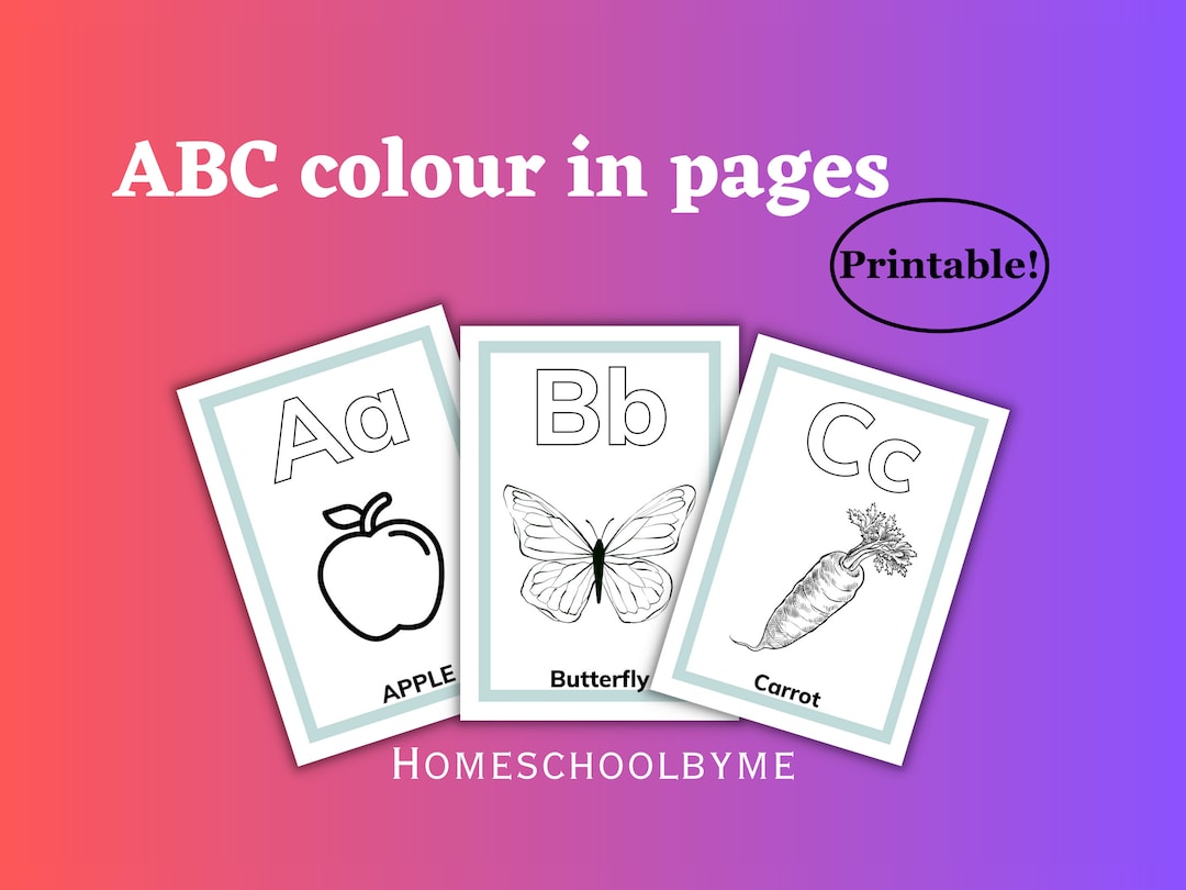 ABC Colouring in Pages | Upper and Lowercase Letter Posters | Images ...