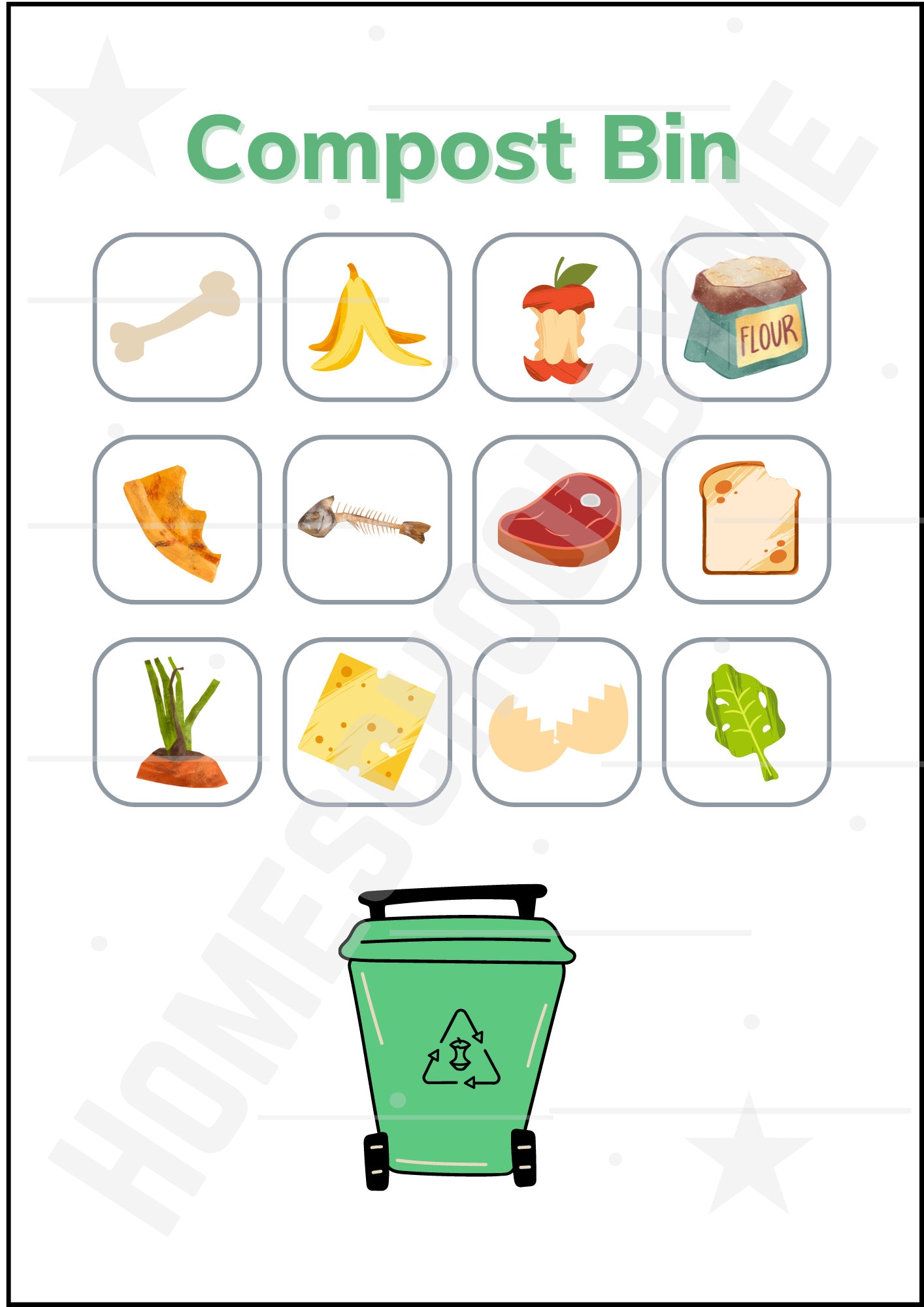 Bin Sorting Activity Printable | Poster | Rubbish, Recycling and ...