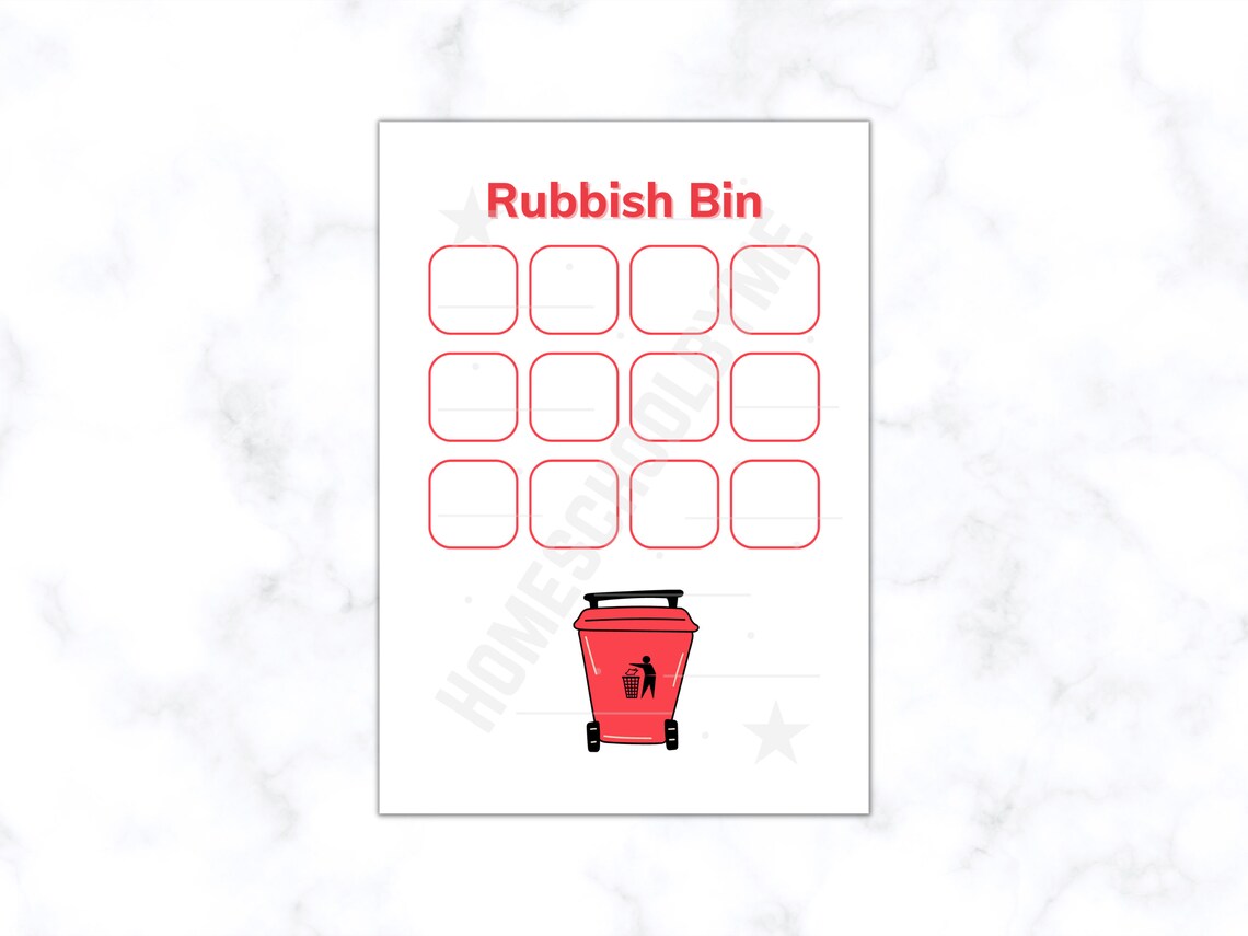 Bin Sorting Activity Printable Poster Rubbish, Recycling and Compost ...