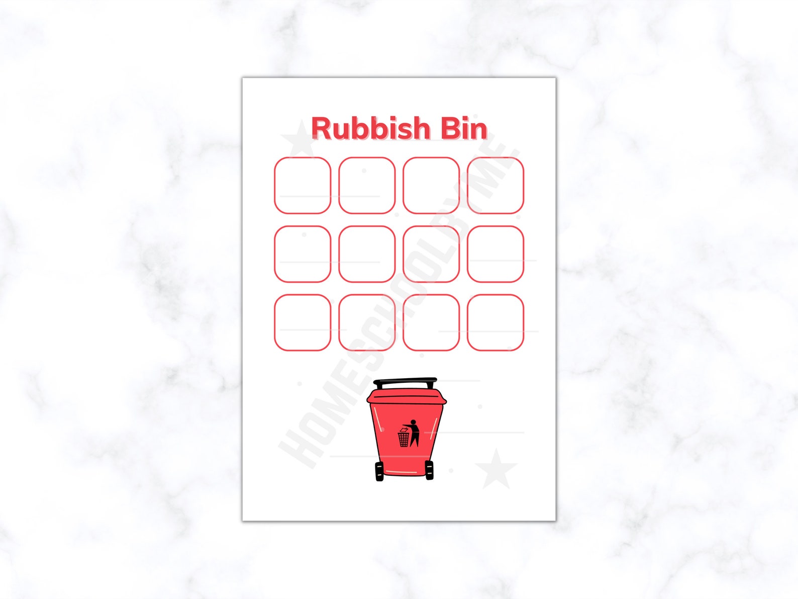Bin Sorting Activity Printable Poster Rubbish, Recycling and Compost ...
