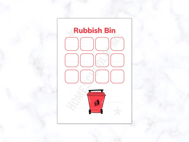 Bin Sorting Activity Printable Poster Rubbish Recycling - Etsy