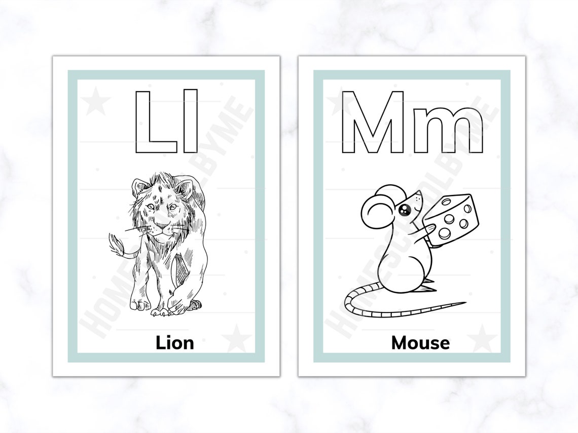 ABC Colouring in Pages Upper and Lowercase Letter Posters Images ...