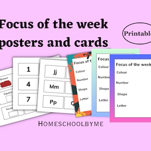 Focus of the Week Poster and Cards | Homeschool | Preschool | Letters ...