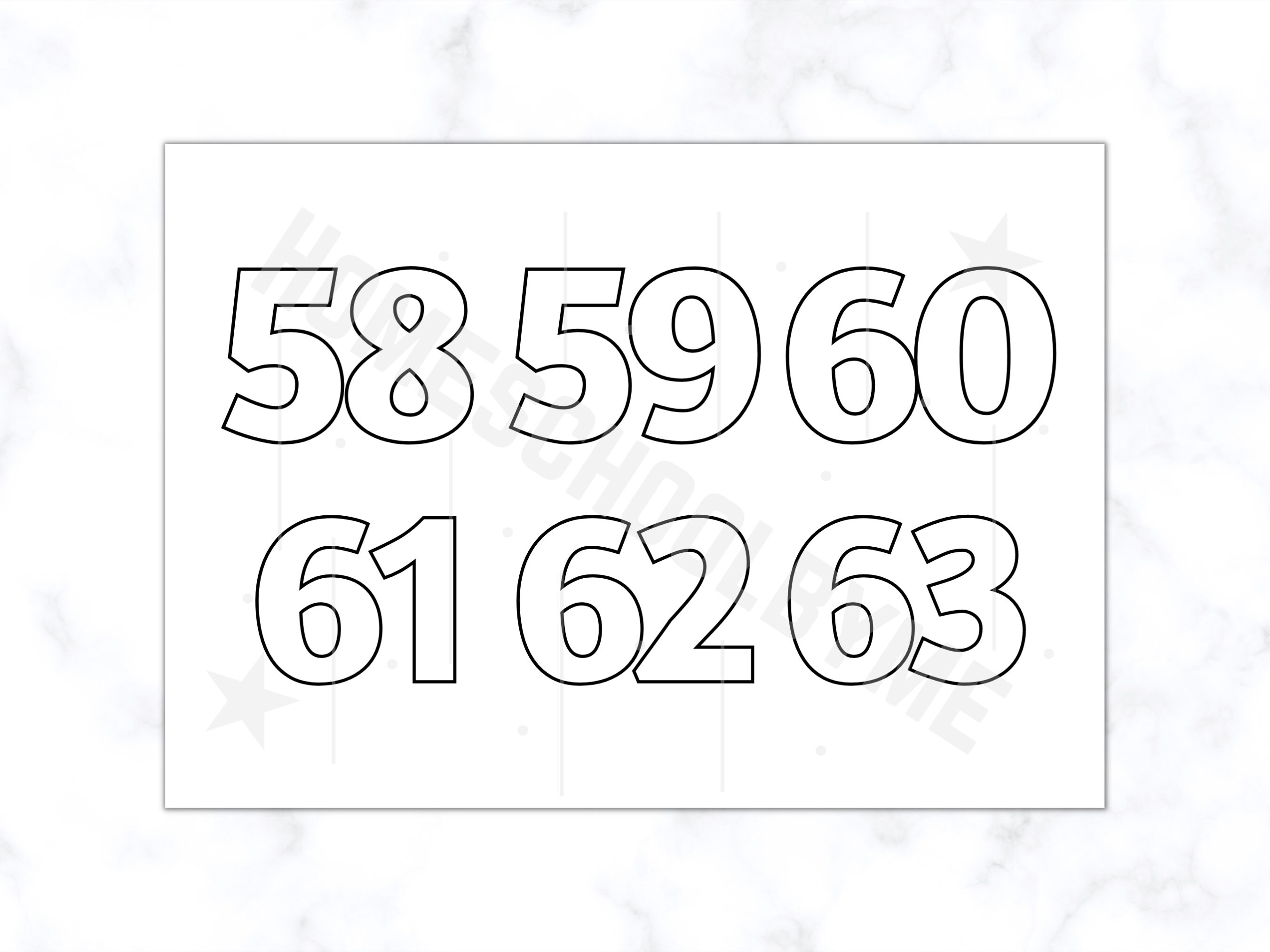 Small Colouring in Numbers 0-100 Maths Number Line Posters - Etsy