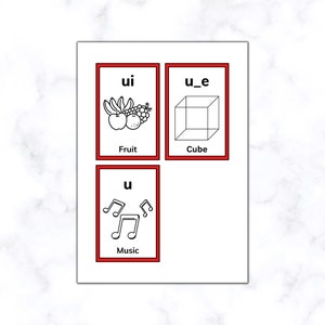 Long Vowel Sound Colour in Cards | Printable | Phonics - Etsy