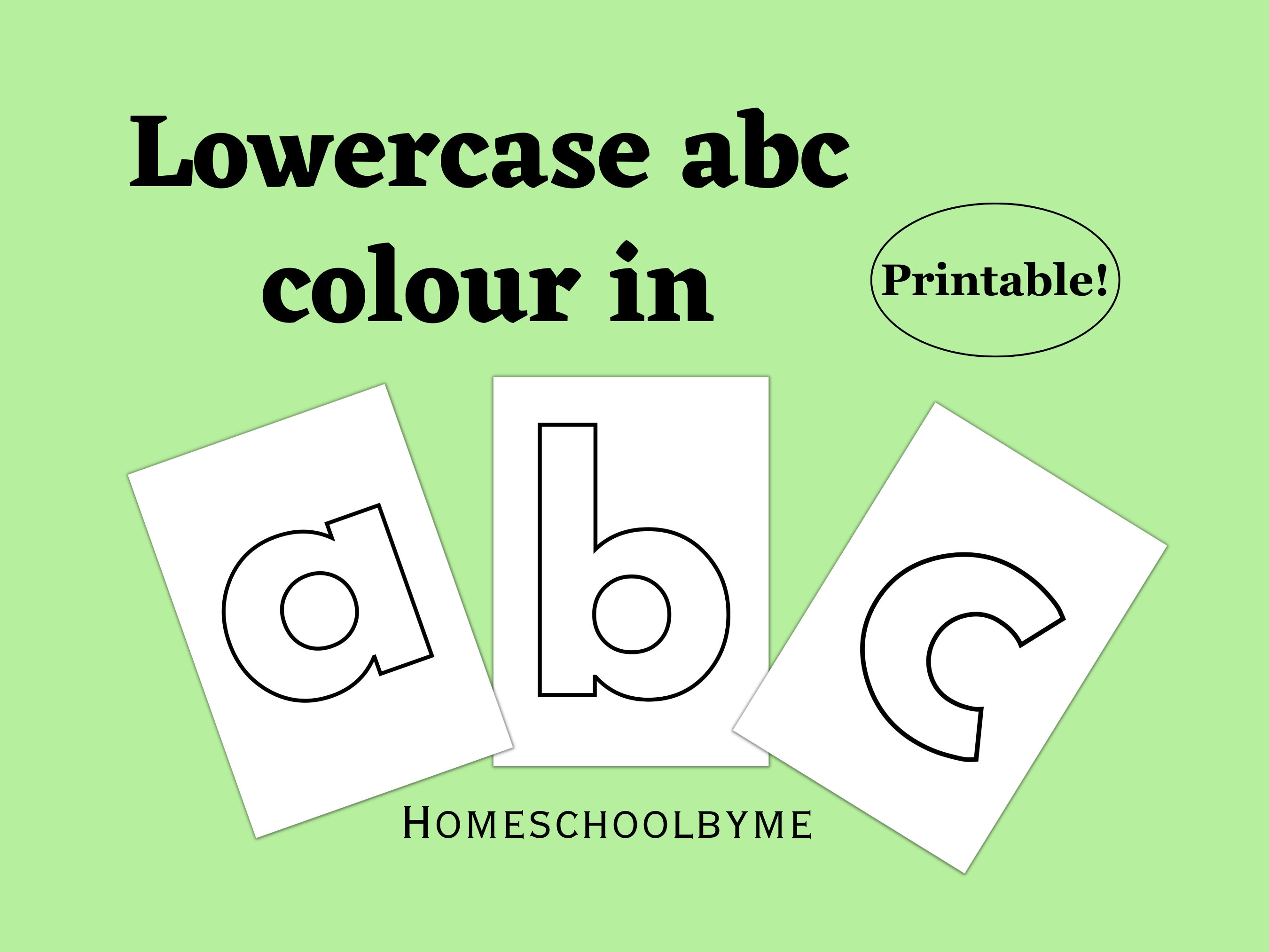 Printable Lower-case Letters to Trace and Colour in Individual Alphabet ...
