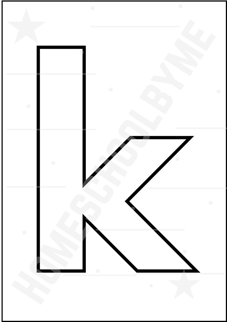 Printable Lower-case Letters to Trace and Colour in | Individual ...