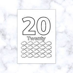 20 Trace, Colour and Count Worksheets | Numbers 1-20 | Maths ...