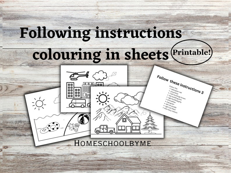 Follow Instructions Colouring in Sheets Colours Listening Comprehension ...