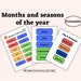 12 Months of the Year and the 4 Seasons Digital Download | Wall ...