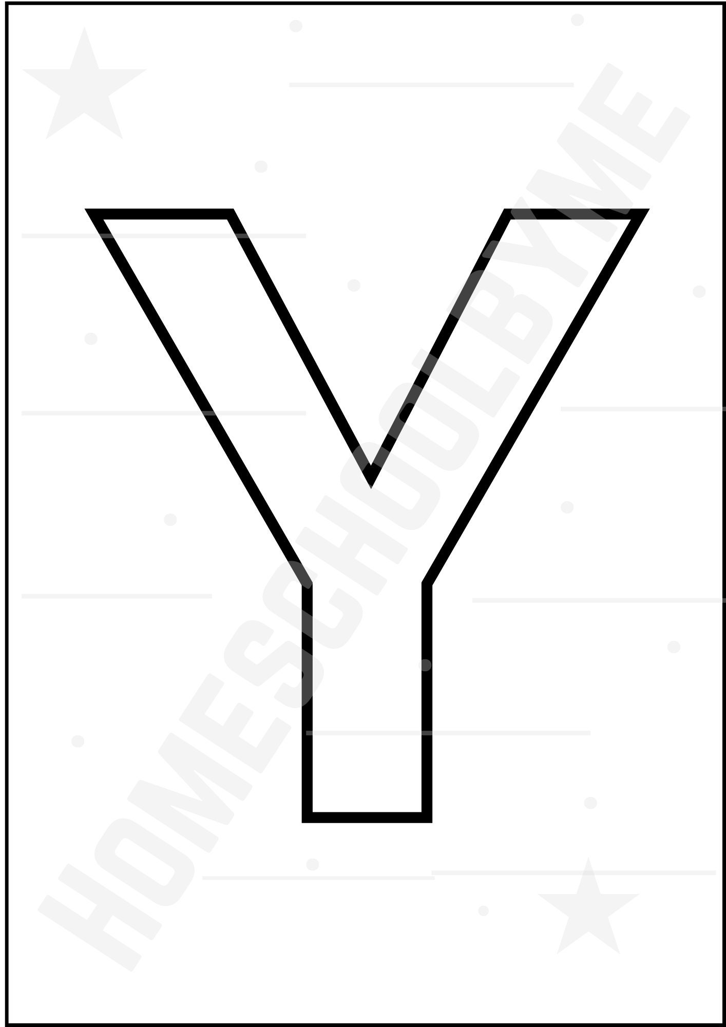 26 Capital Letters Colouring in Pages From A to Z English Printable ...