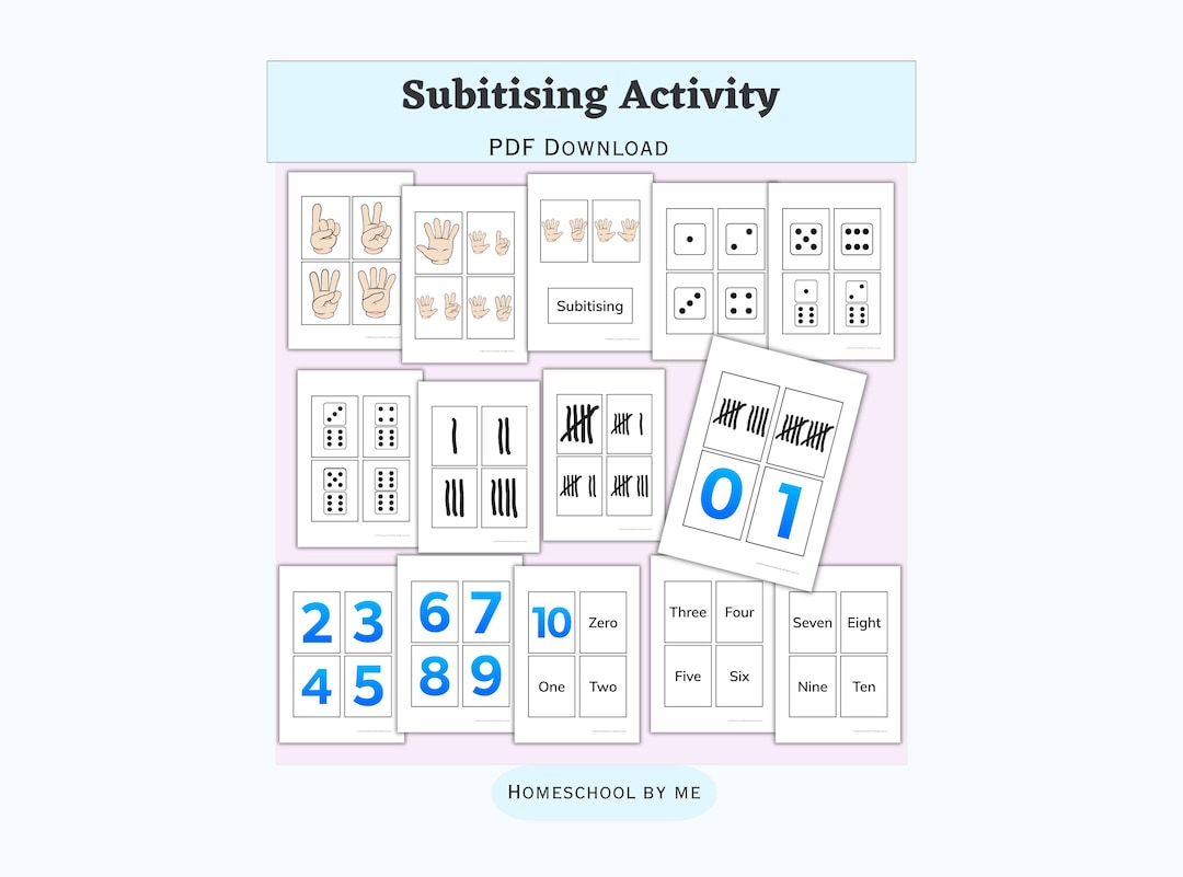 Subitising Flashcards | Maths Numbers | Sorting Activity | Matching ...