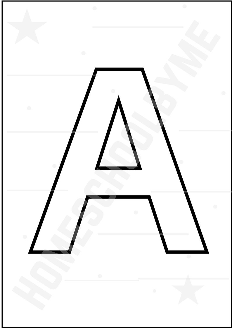Capital Letter ABC Coloring Pages: Preschool Learning (PDF Pattern) - Etsy