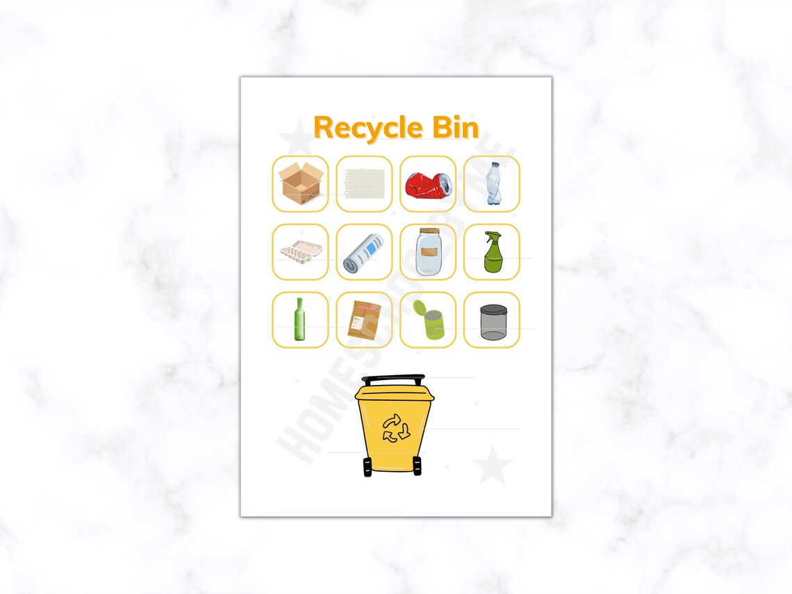 Bin Sorting Activity Printable Poster Rubbish, Recycling and Compost ...
