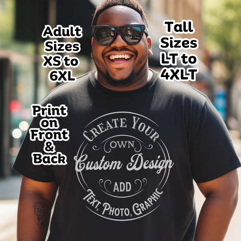 Custom Picture on Tshirt 5x - Etsy