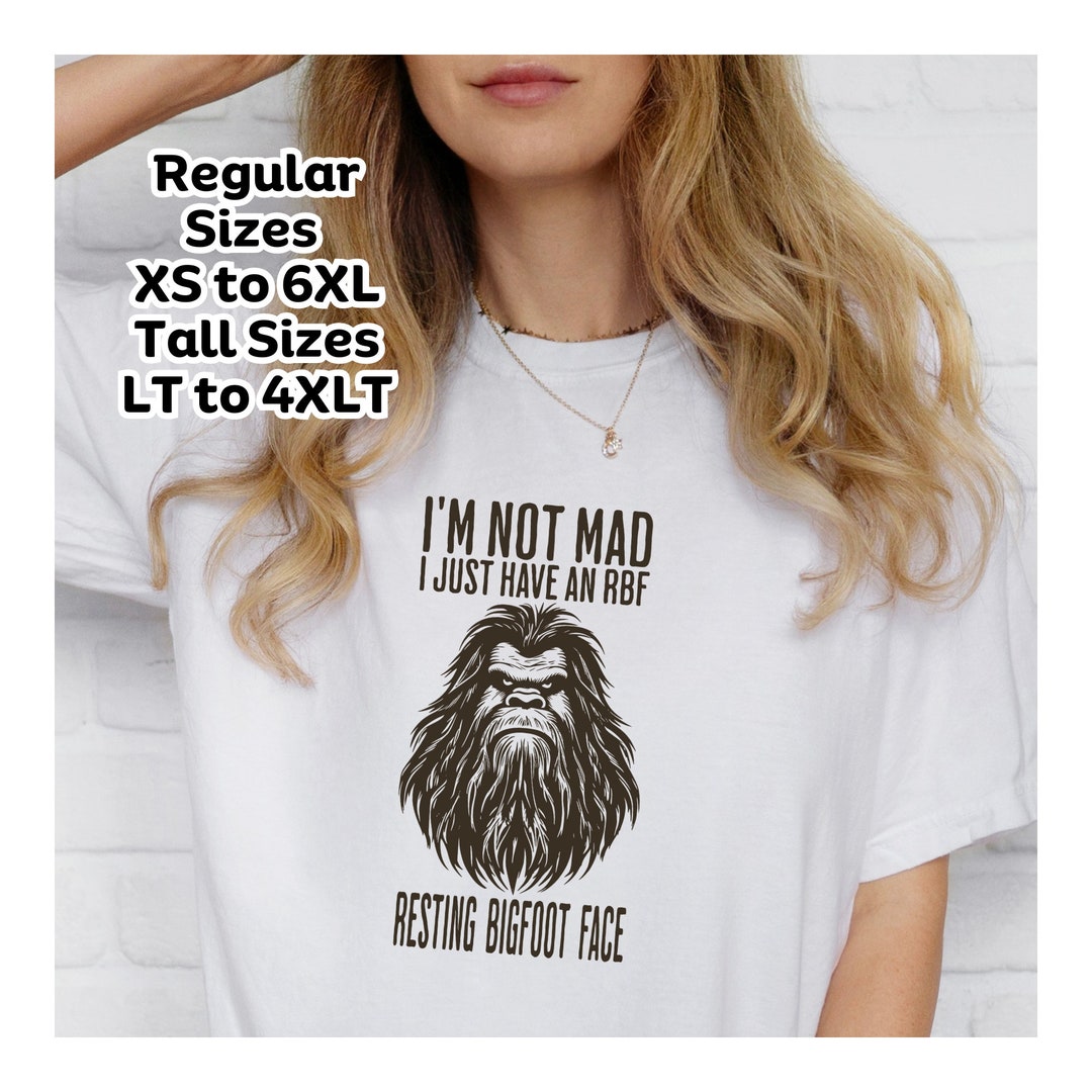 Funny Bigfoot RBF Resting Big Foot Face Tshirt Meme Unique Gift ...