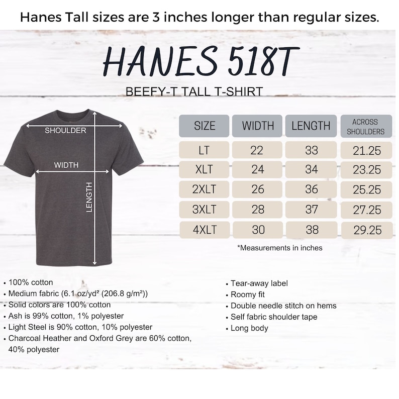 Sunset Custom Words Colors Personal Tall Size Tee LT XLT 2XLT 3XLT 4XLT ...