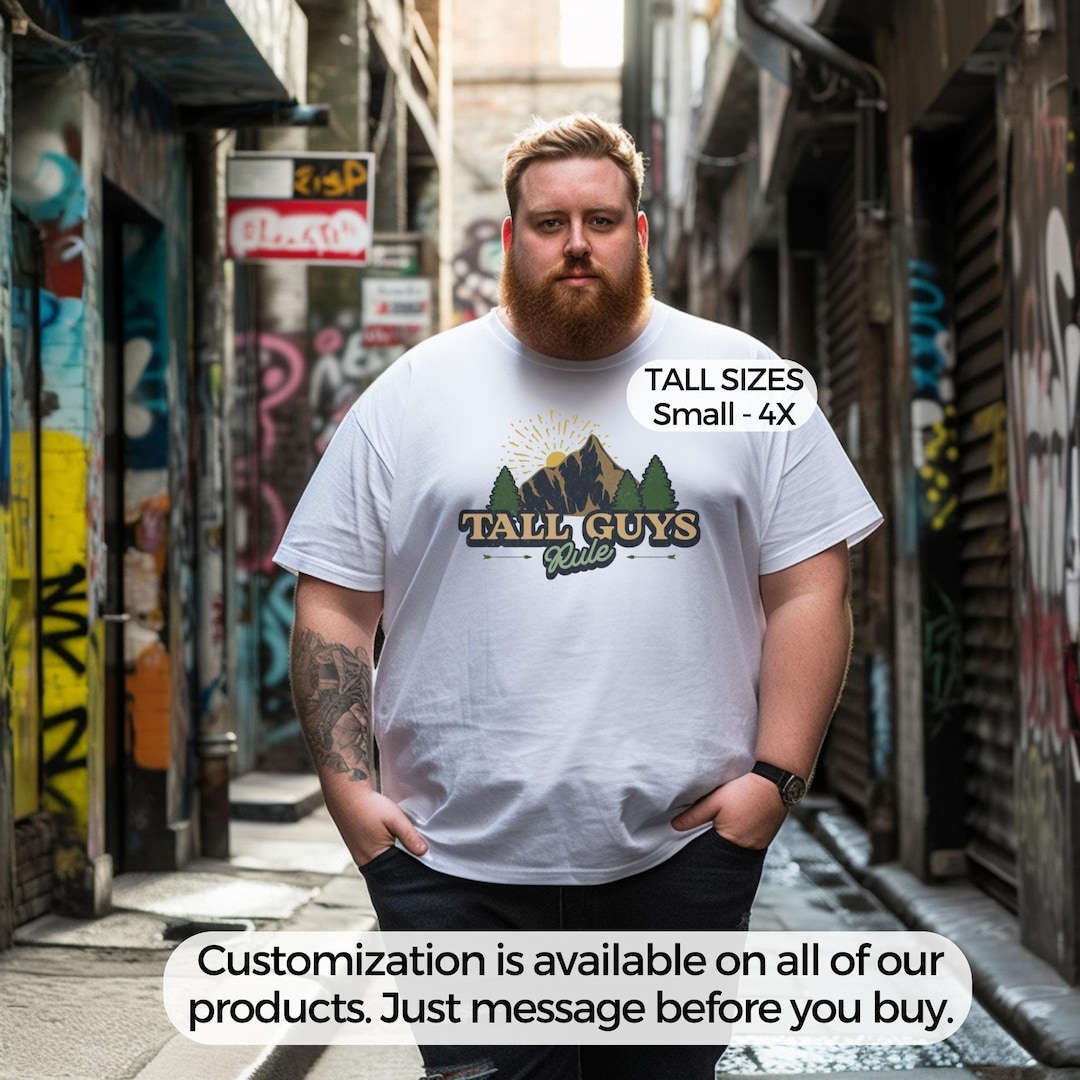 Tall Guys Rule Big & Tall T-shirt Shirt for Tall Men Tall Mens Gift ...