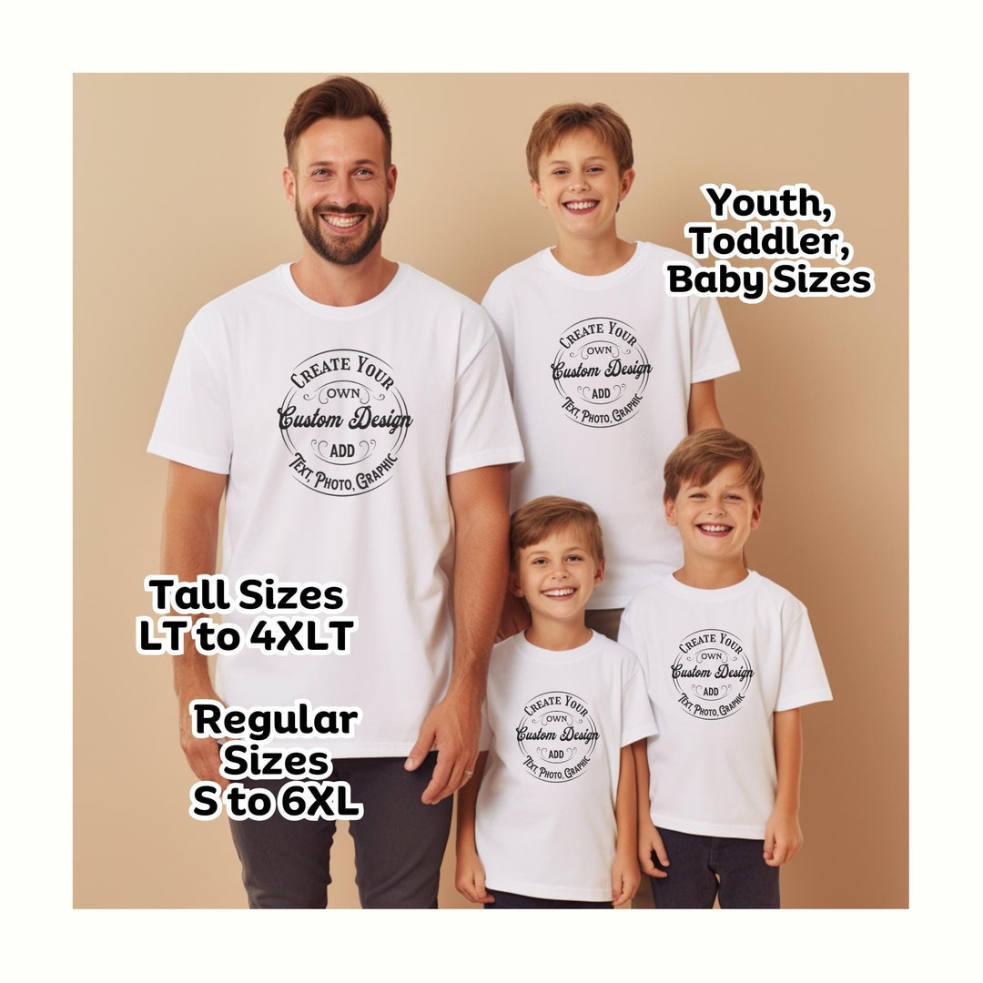 Custom Matching Family Shirts: Plus, Tall, Baby Sizes - Etsy