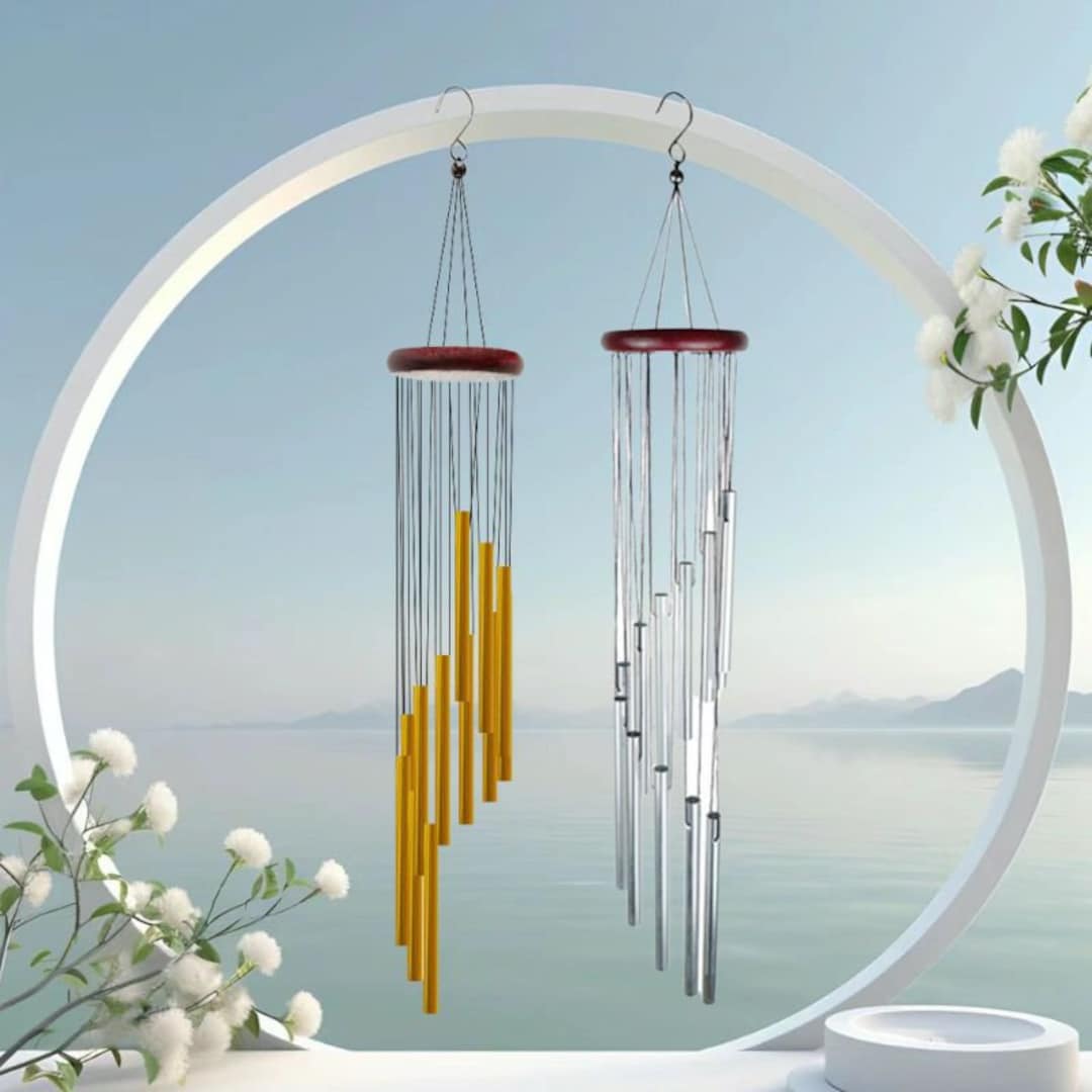 12 Pipe Wind Chime Hanging Decoration Home Metal Aluminum - Etsy