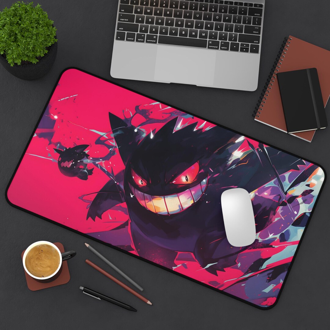 Gengar Grin XL Desk Mat Extended Pokemon Mouse Pad for Gamers, Anime ...