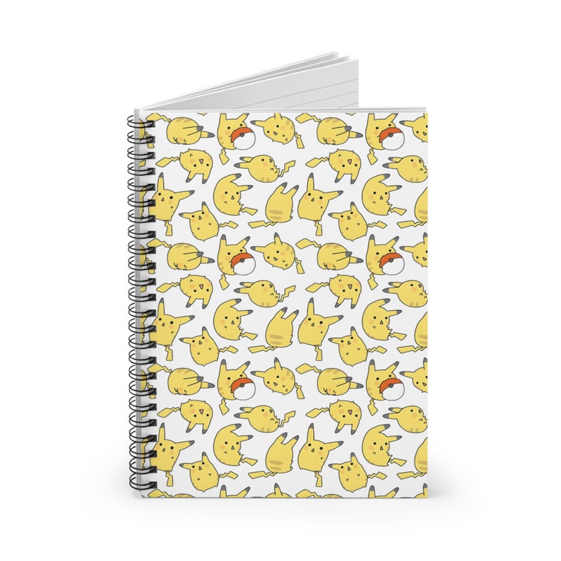 Pokemon Pikachu Pattern Spiral Notebook Ruled Line - Etsy