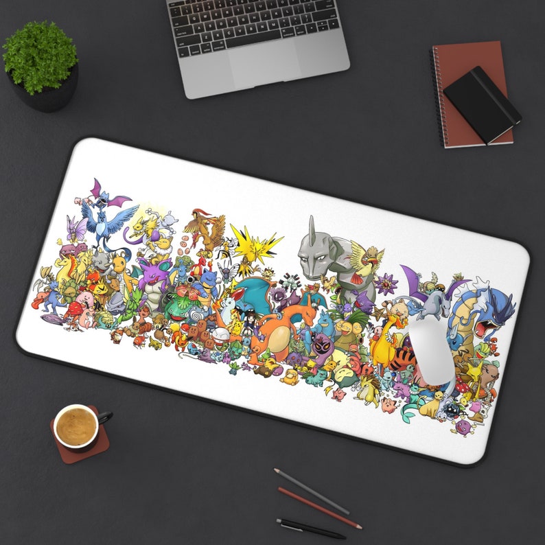 Original First Generation Pokemon Desk Mat/gaming Mat - Etsy
