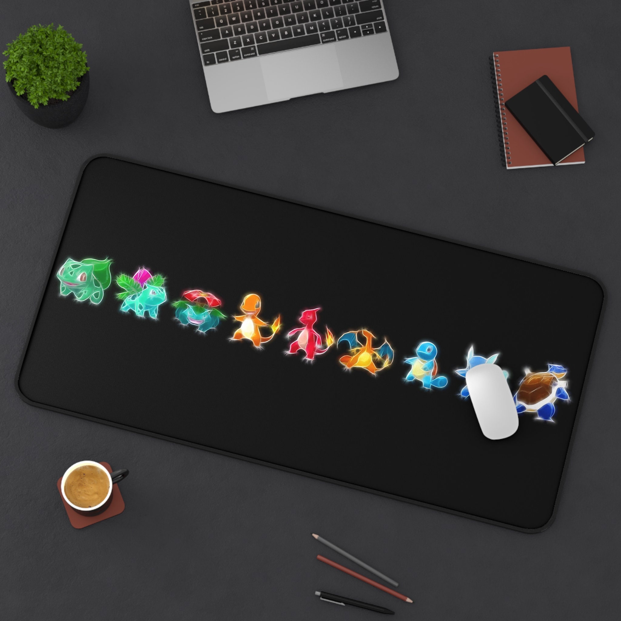 Pokemon Bulbasaur Charmander Squirtle Gaming Mat/desk Mat - Etsy