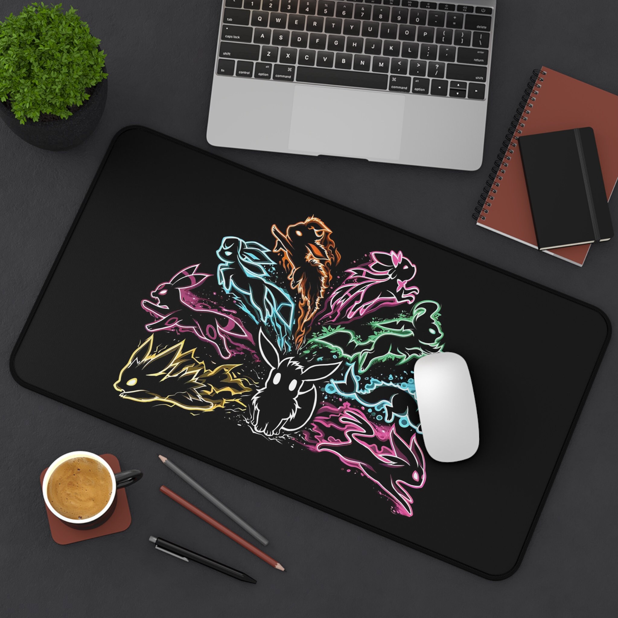 Neon Pokemon Eeveelutions Gaming Mat/desk Mat - Etsy