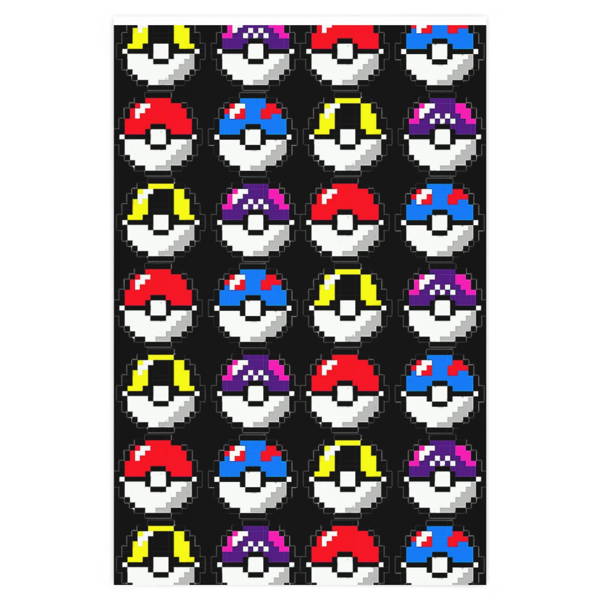 Pokemon Pixel Pokeball Wrapping Paper - Etsy