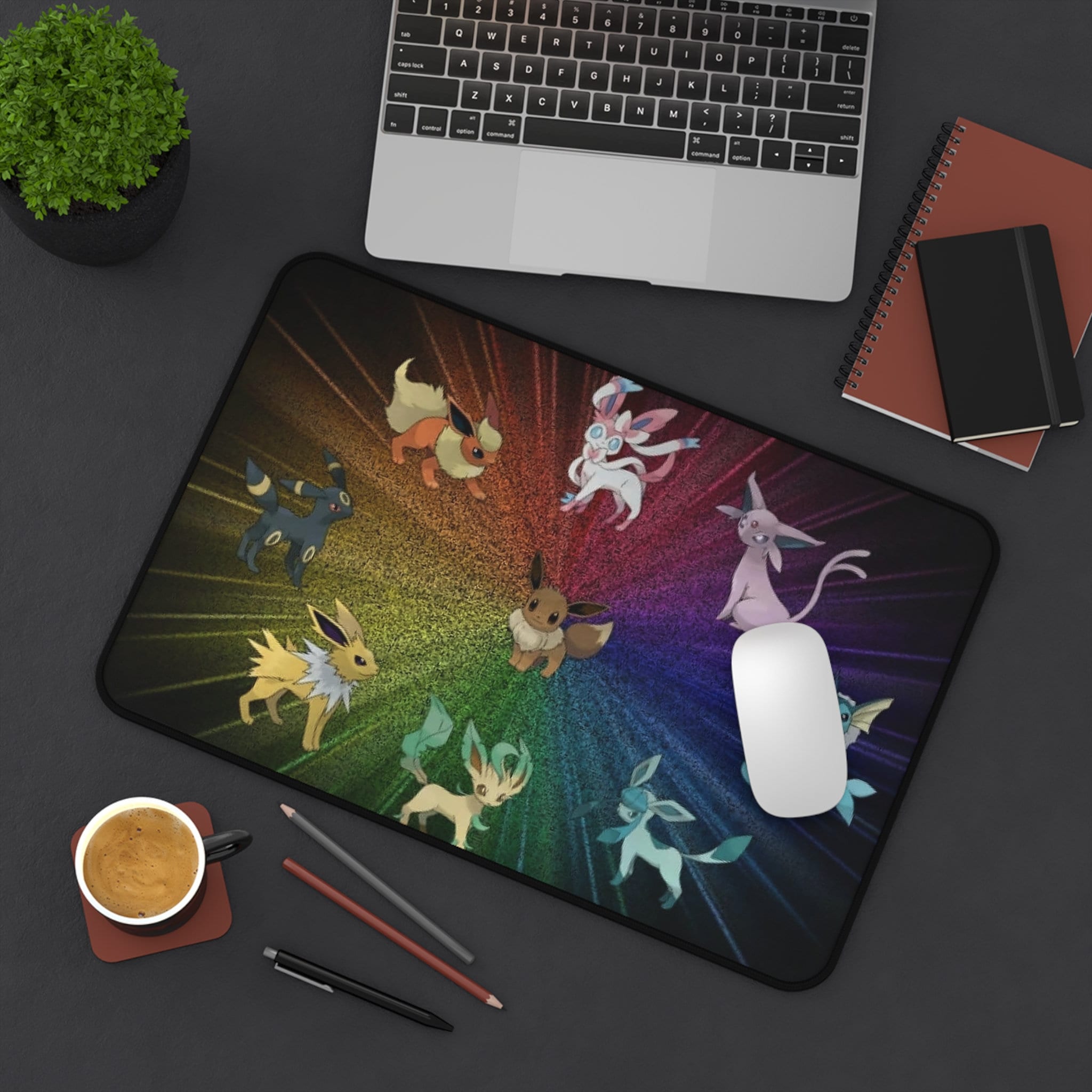 Pokemon Eevee Eeveelutions Rainbow Gaming Mat/desk Mat - Etsy