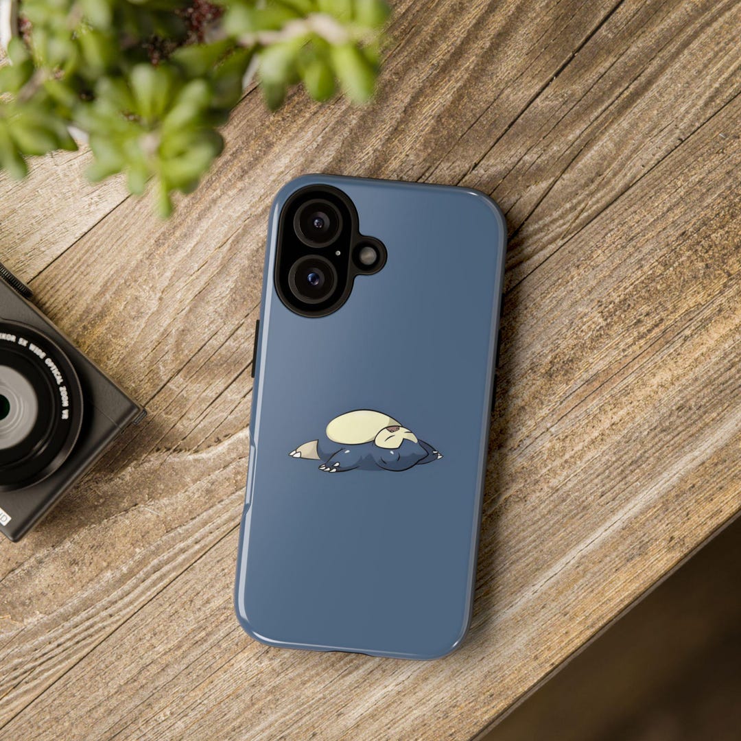 Minimalist Sleepy Snorlax Tough Phone Case Shockproof & Protective ...