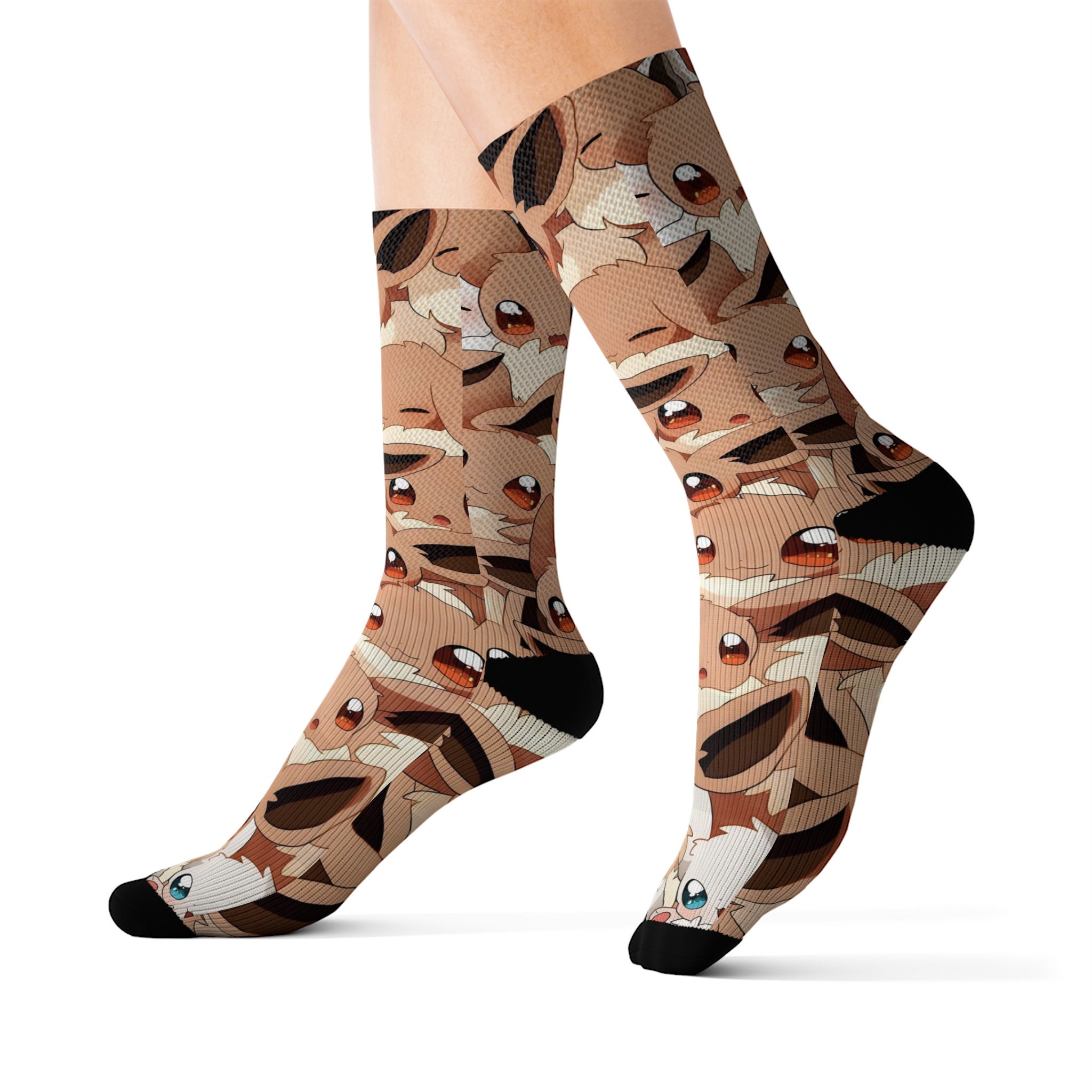 Eevee Pokemon Socks - Etsy