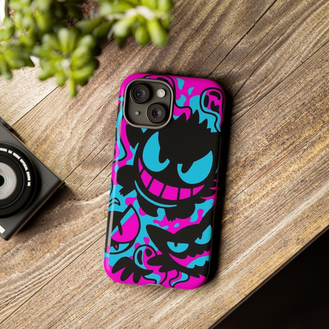 Gothic Neon Ghost Pokémon-inspired Tough Phone Case Protective Gengar ...