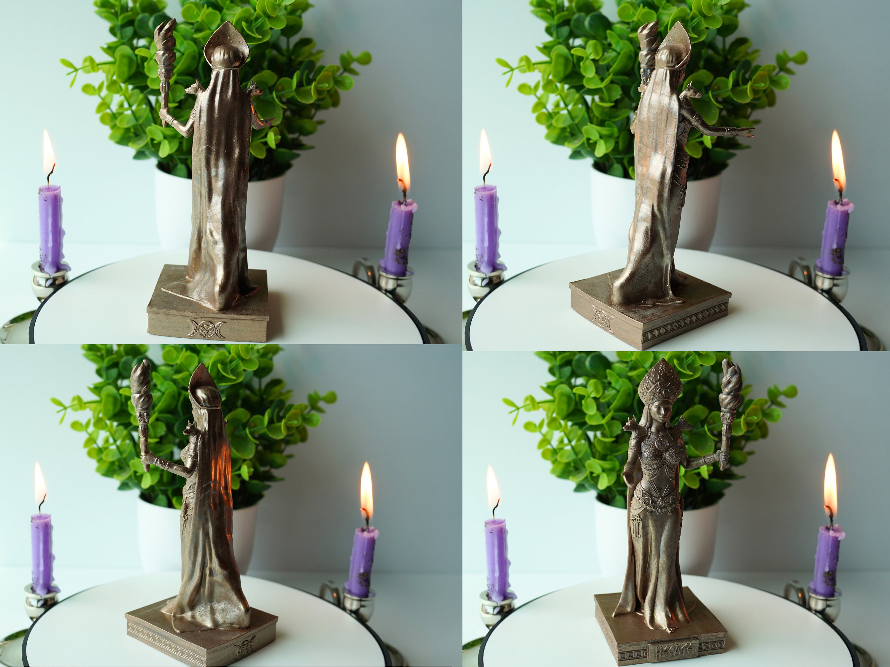 Hecate Statue Hecate Altar Kit Statue, Hekate is Adorned With Athame ...