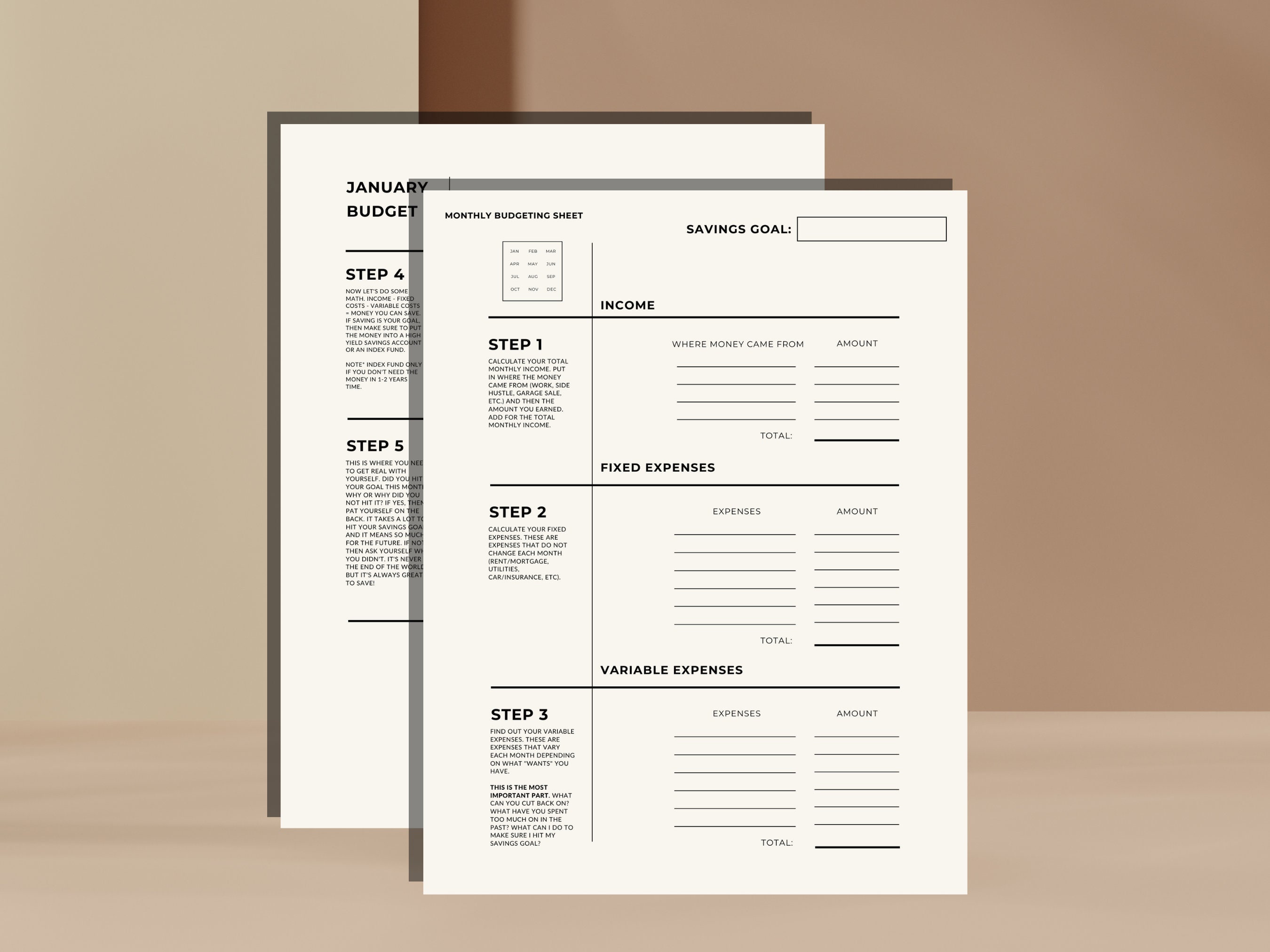 Simple Budget Planner Template Digital Download, Canva Template ...