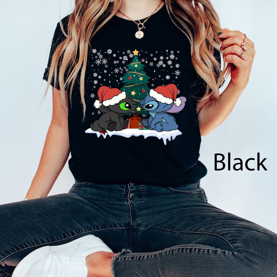 Stitch and Toothless Santa Christmas With Xmas Lights Unisex - Etsy