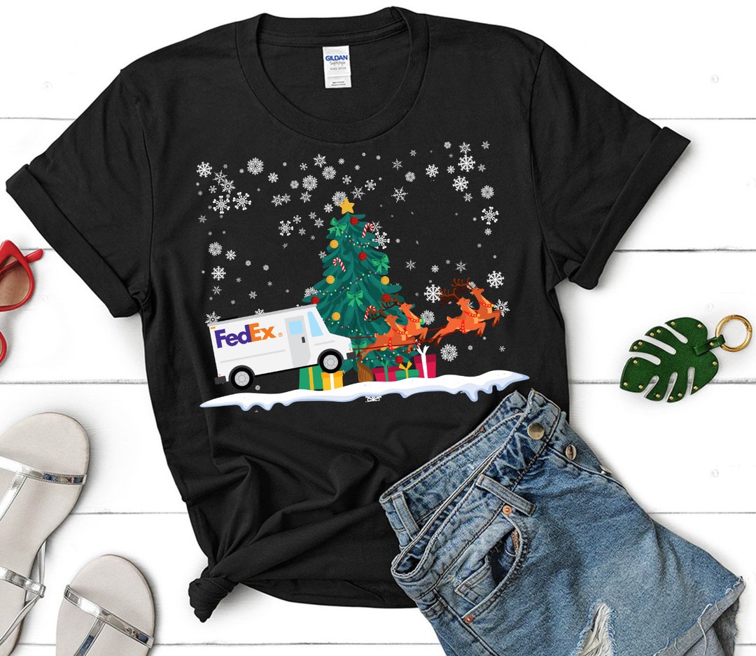 Christmas Reindeer Shirt, Fedex Mail Car Reindeer Shirt, Funny ...