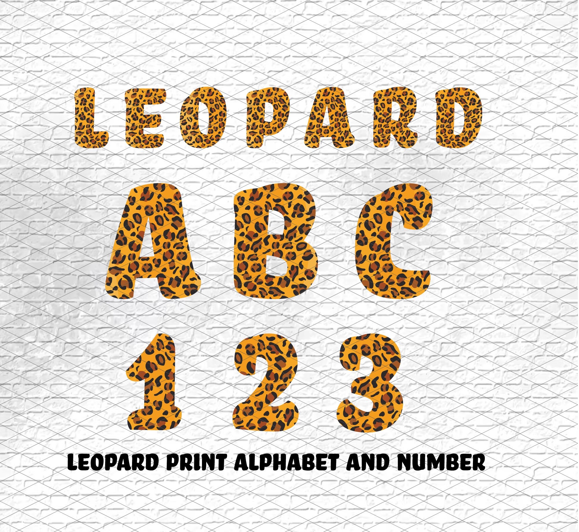 Leopard Font SVG PNG Files Animal Font Safari Font Leopard - Etsy