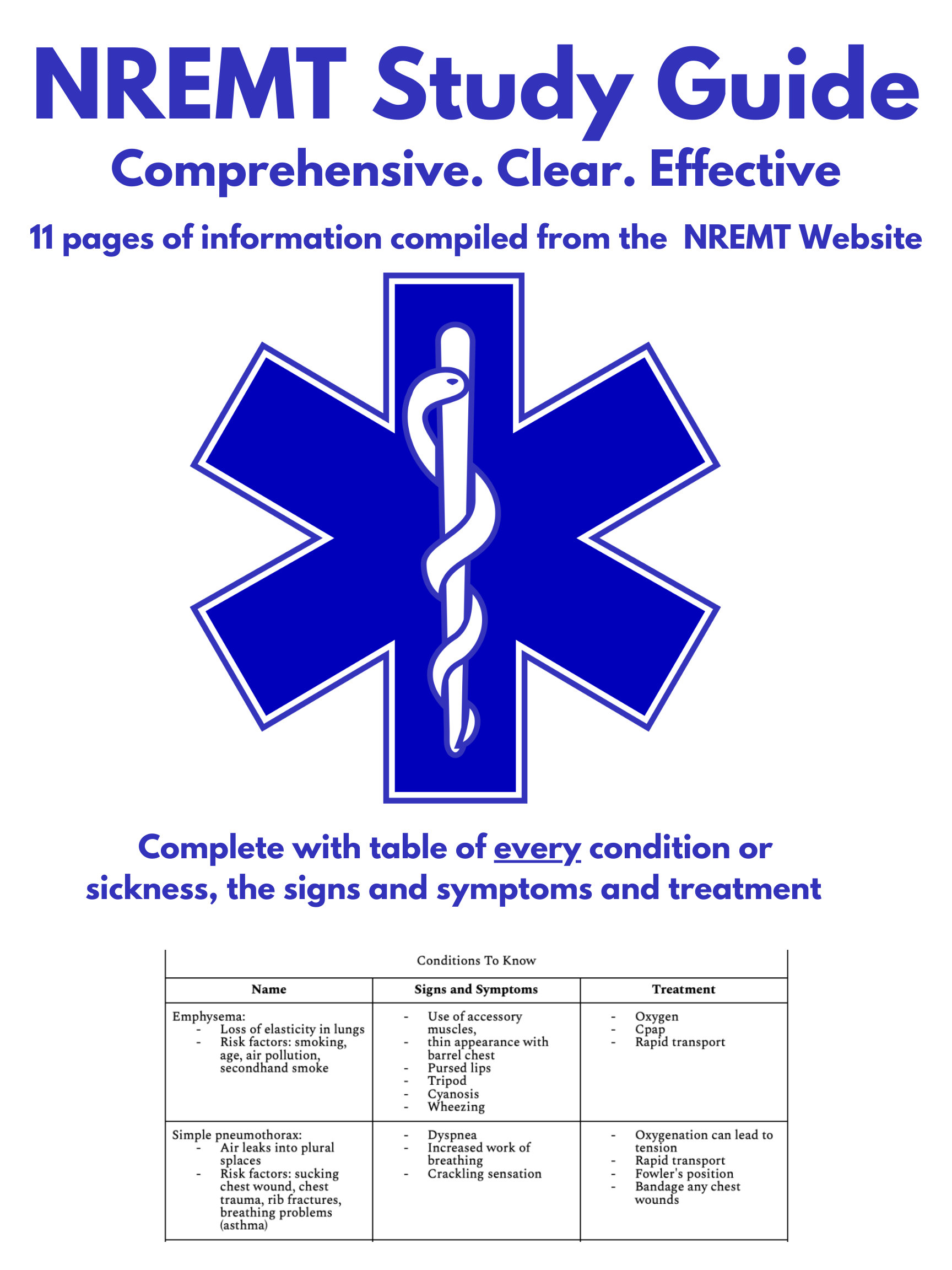 NREMT Study Guide, National Registry Study Guide, EMT Study Guide - Etsy