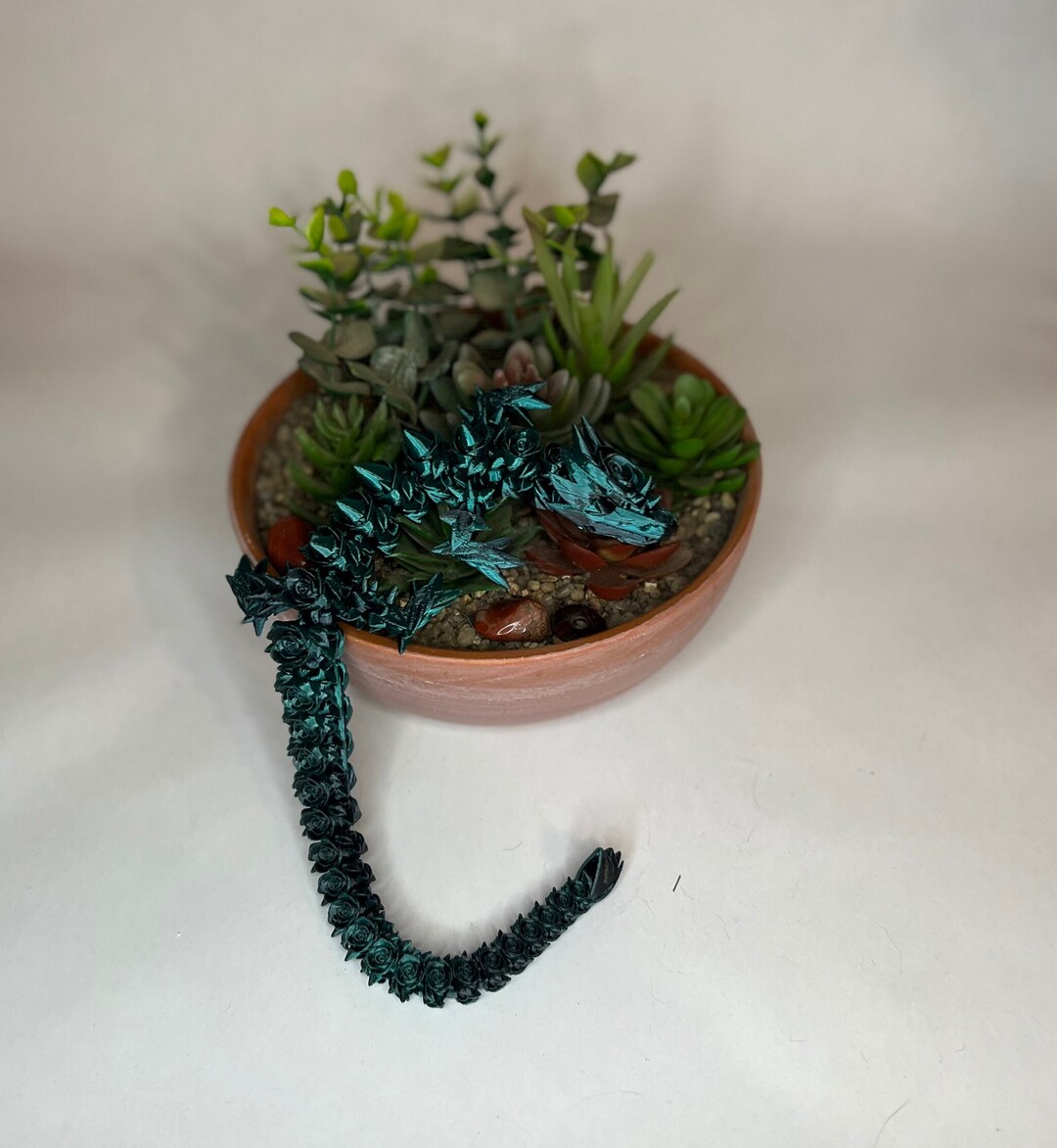 Rose, 3D Articulated Dragon Fidget Toy, Flexible Dragon Toy, De-stress ...