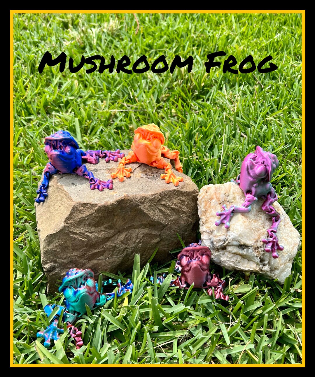 Frog Fidget Toy, Mushroom Frog Fidget, Articulated Fidget Toy ...