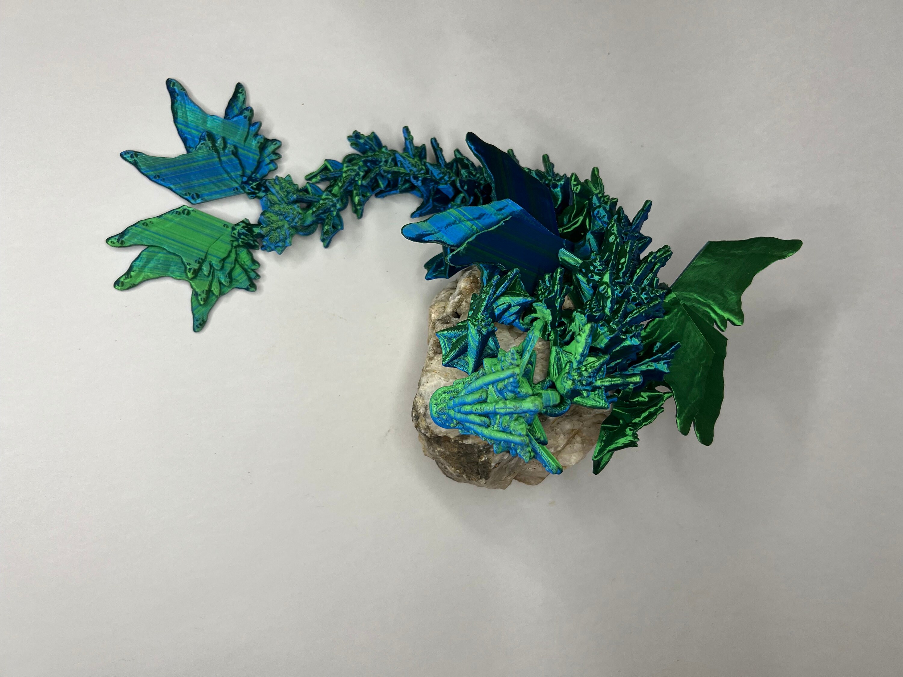 Ocean, 3D Articulated Dragon Fidget Toy, Flexible Dragon Toy, De-stress ...