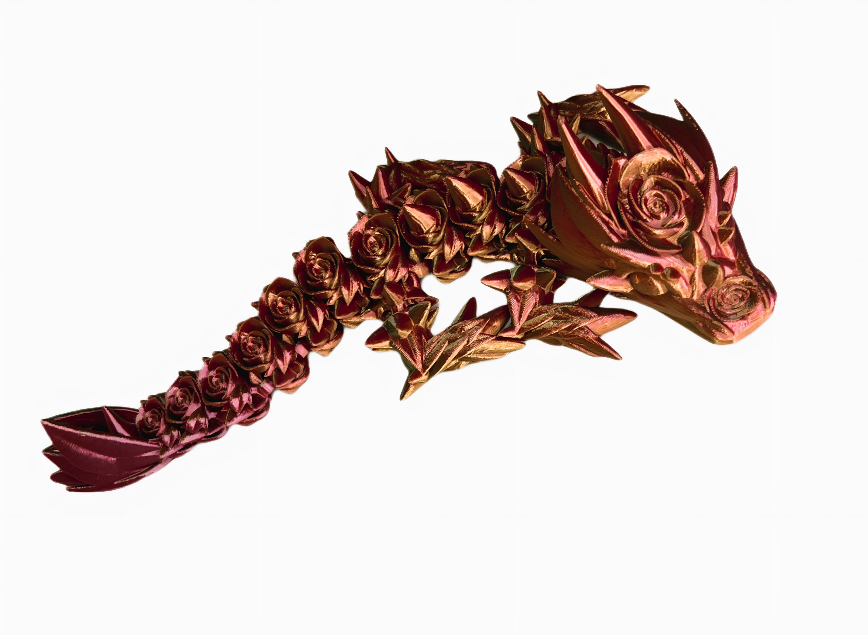 Rose, 3D Articulated Dragon Fidget Toy, Flexible Dragon Toy, De-stress ...
