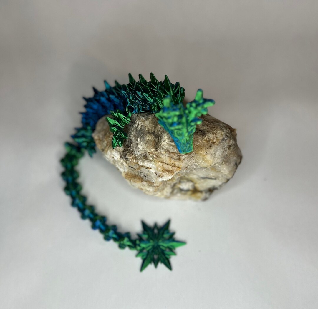 Winter, 3D Articulated Dragon Fidget Toy, Flexible Dragon Toy, De ...