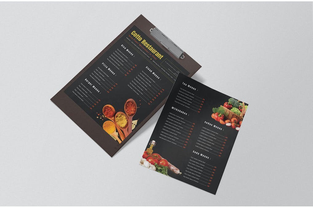 Restaurant Menu Template - Etsy