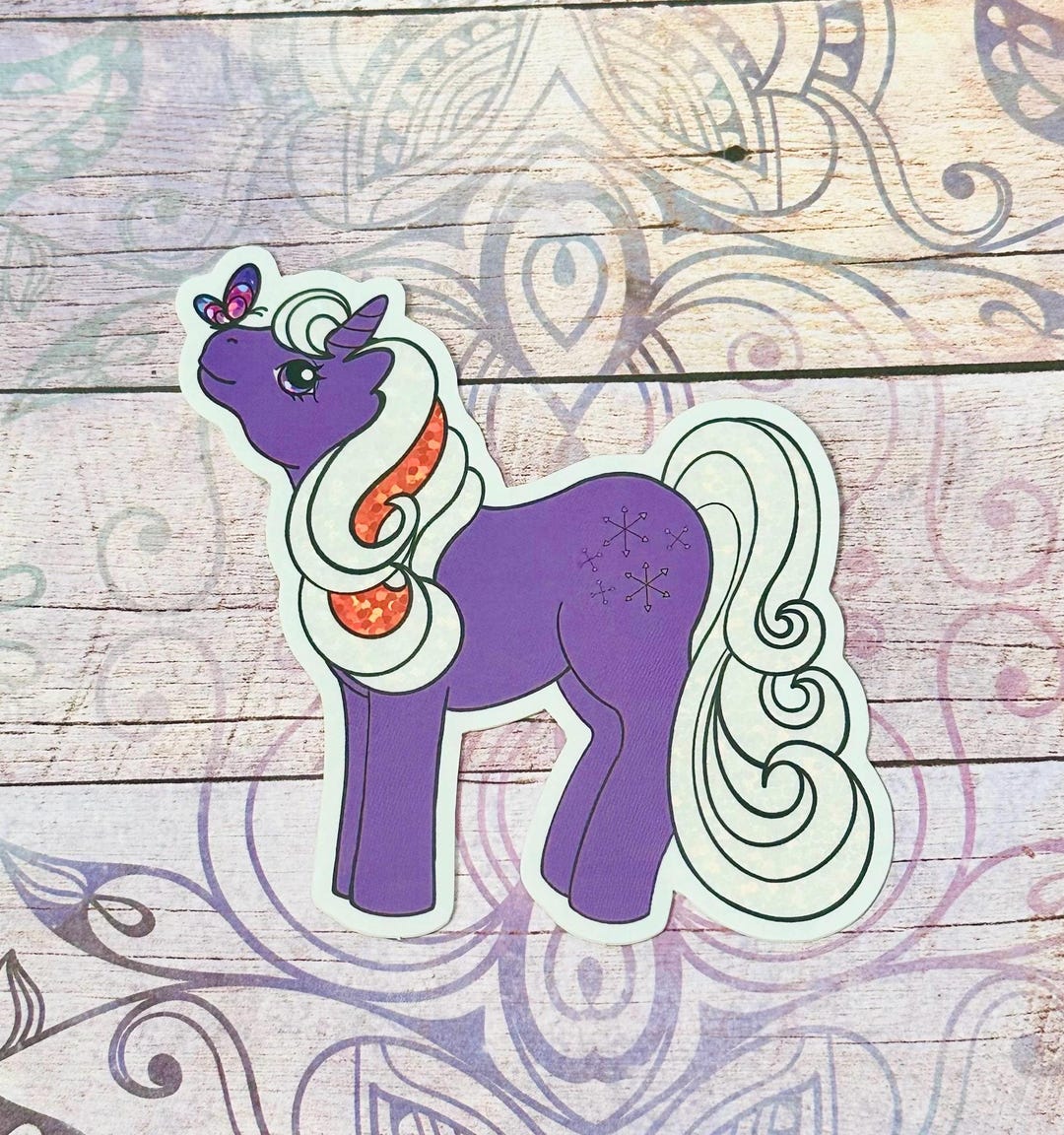 Custom Powder My Little Pony Glitter Vinyl Sticker - Snowflake ...