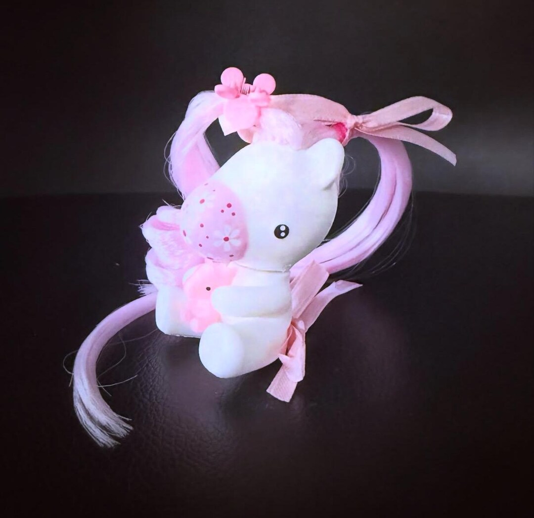 White PLA Printed Custom MLP G1 Takara Pony With Pink Nylon Hair - Etsy